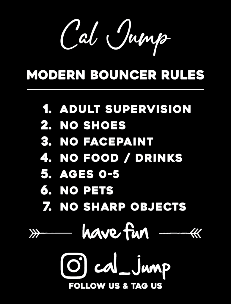 Modern White Bounce House - Cal Jump